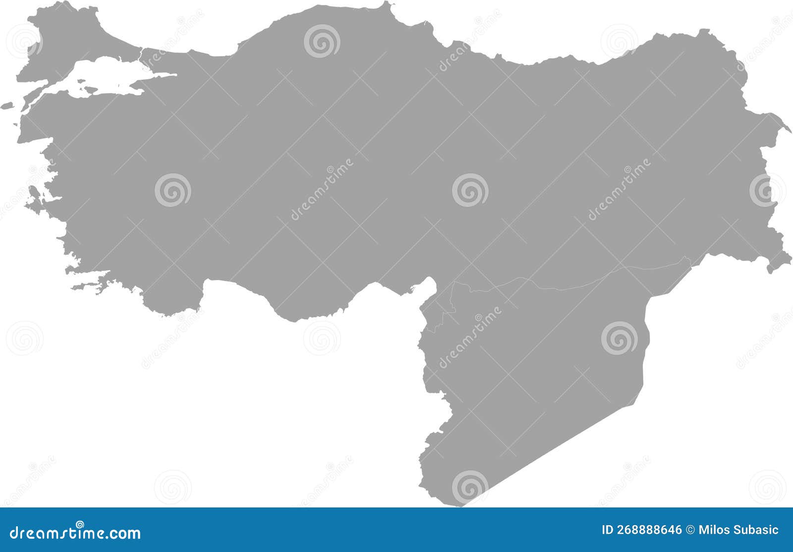 Gray Map of Turkey and Syria Stock Vector - Illustration of decoration ...