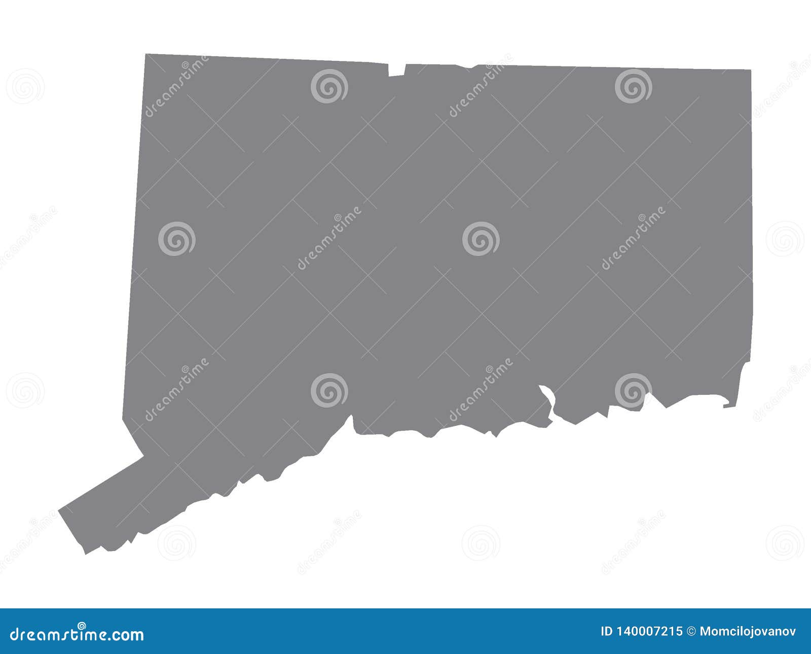 Gray Map of the USA State of Connecticut Stock Vector - Illustration of ...