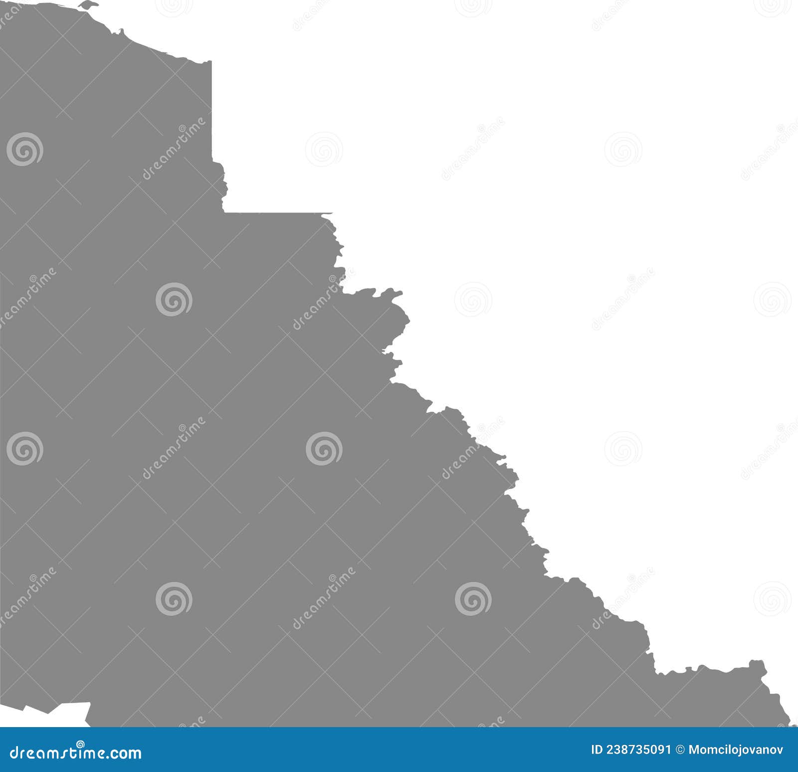 Yukon Blank Outline Map Set Vector Illustration | CartoonDealer.com ...