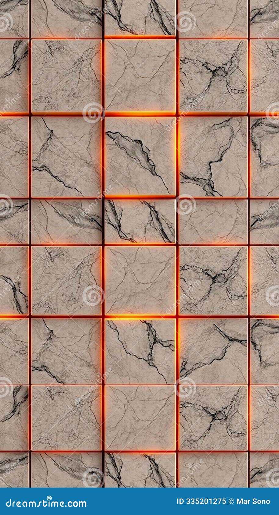 Gray Marble Squares with Red Glowing Outlines Stock Image - Image of ...