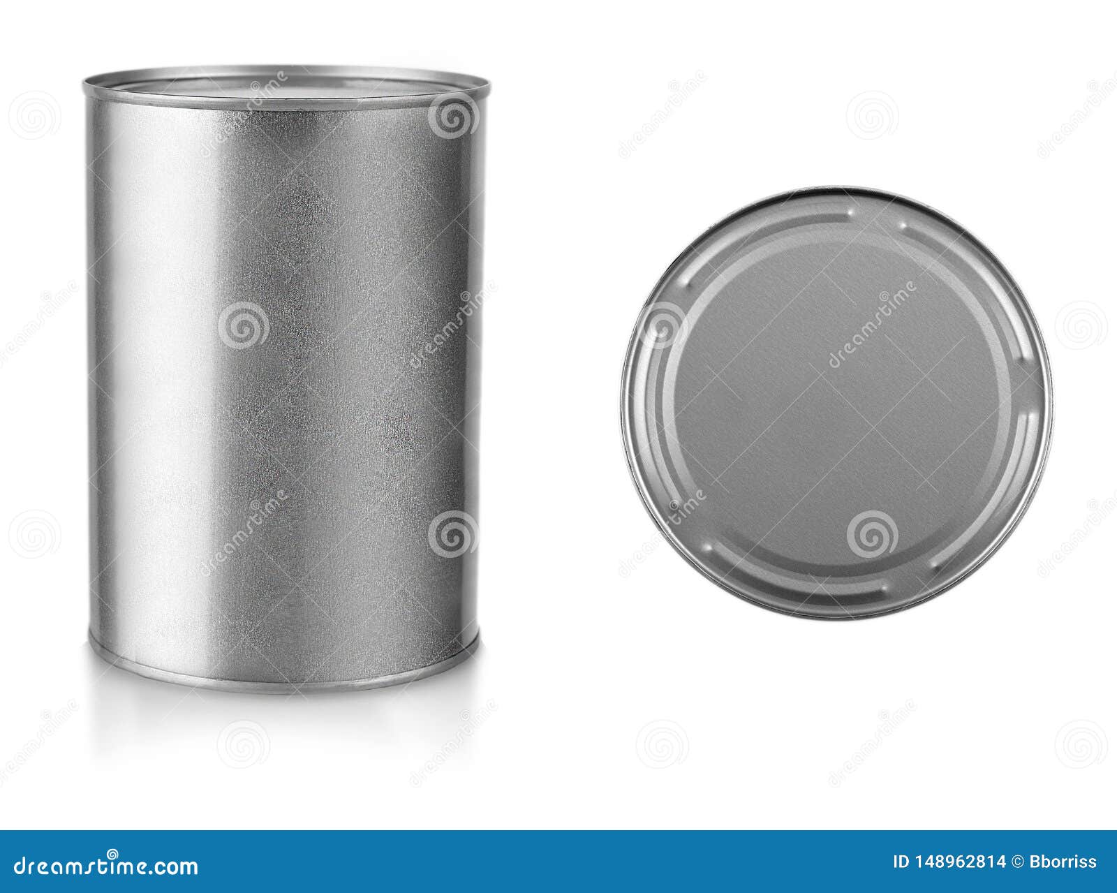 Gray Metal Closed Pot Cut Out on White Background Stock Photo - Image ...