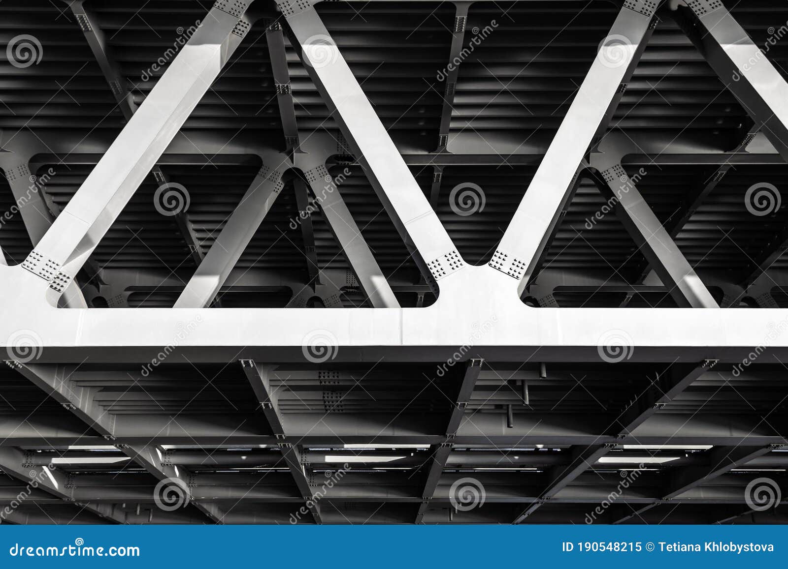 Gray Metal Framework of the Bridge. Industrial Construction Stock Image ...