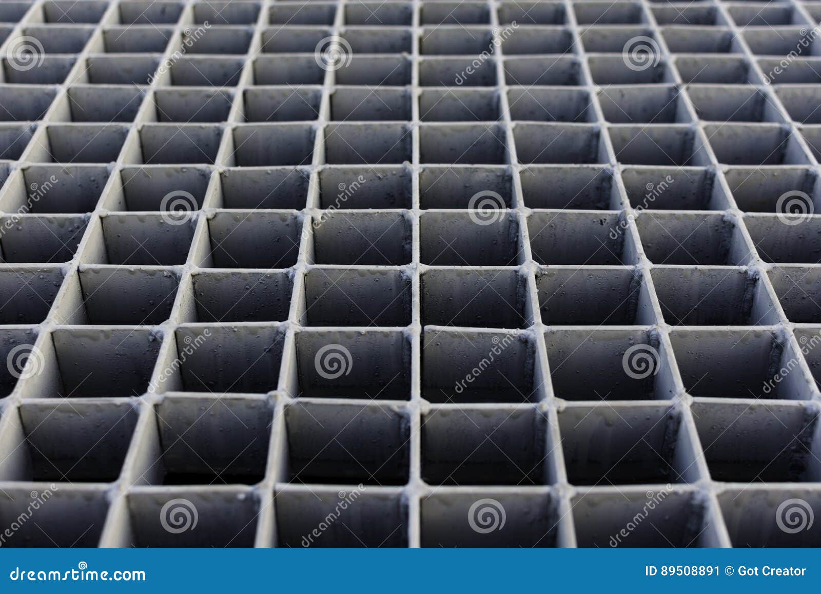 The Gray Metal Grating on the Street Drain. Stock Image - Image of ...