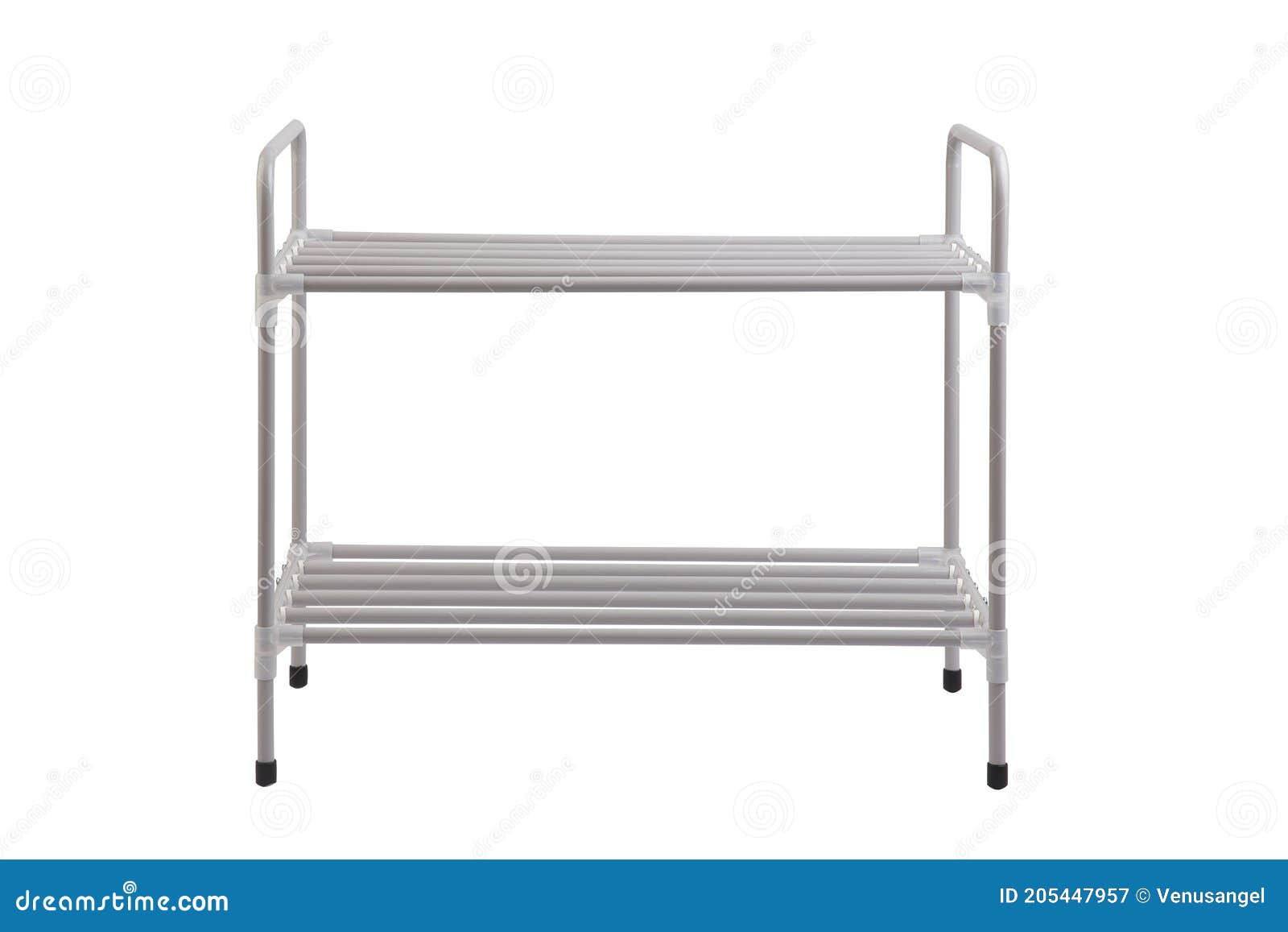 Gray Metal Racks Isolated on White Stock Image - Image of steel, metal ...