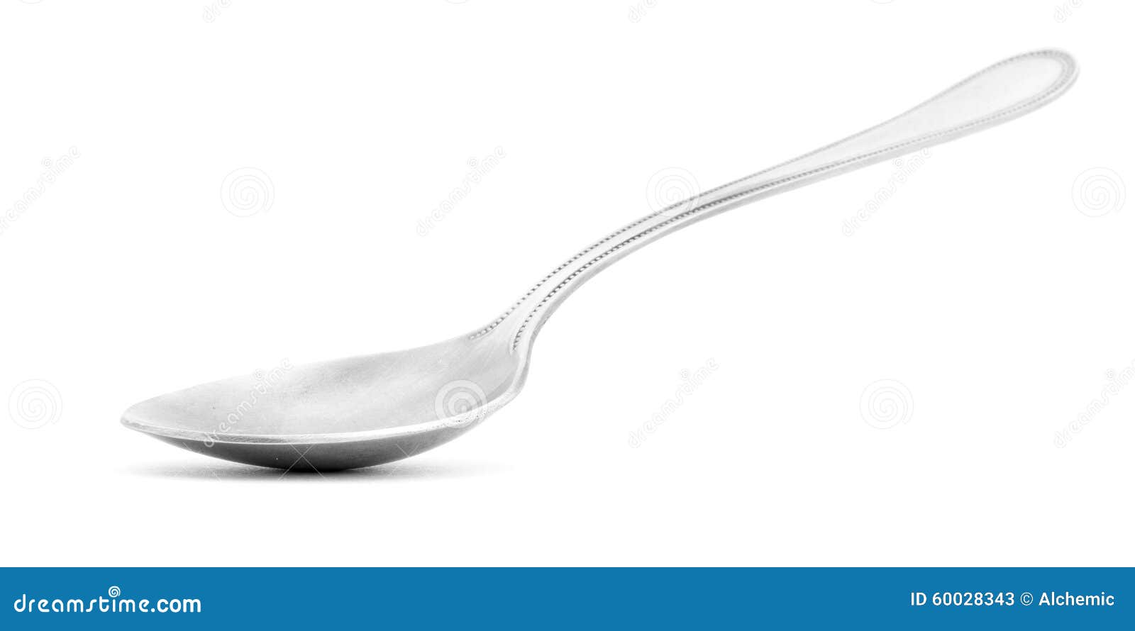 Gray Metal Shiny Spoon Isolated on White Background Stock Image - Image ...