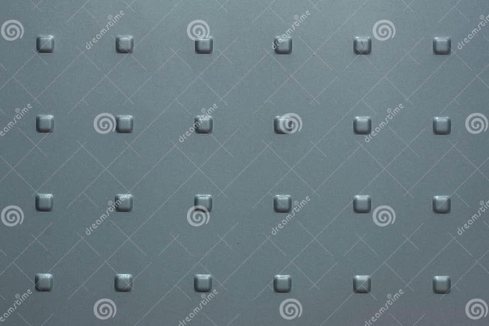 Gray Metal Surface with Square Bumps Stock Photo - Image of seamless ...