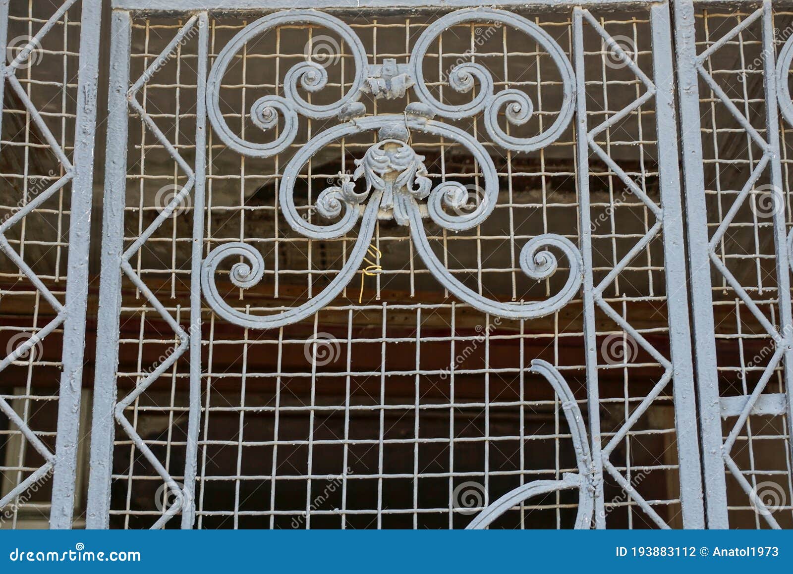 Gray Metal Texture from an Old Iron Grating with a Forged Pattern Stock ...