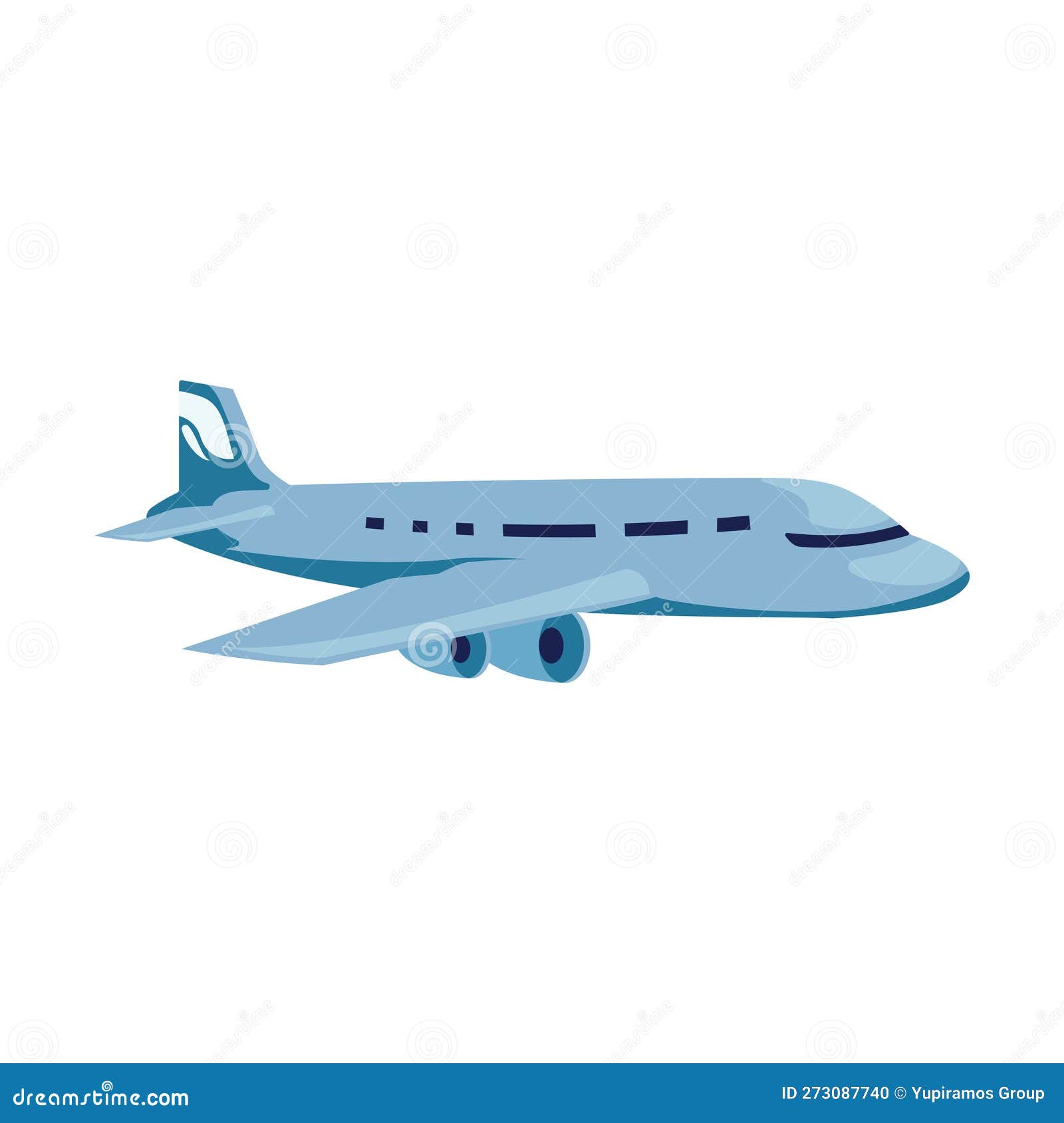 Gray metallic airplane stock vector. Illustration of isolated - 273087740