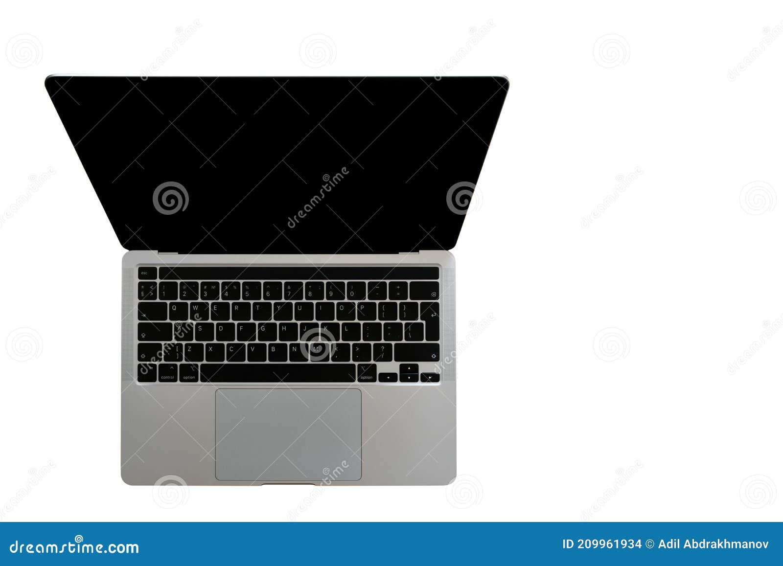 Gray Metallic Laptop Isolated on White. Communication Network Stock ...