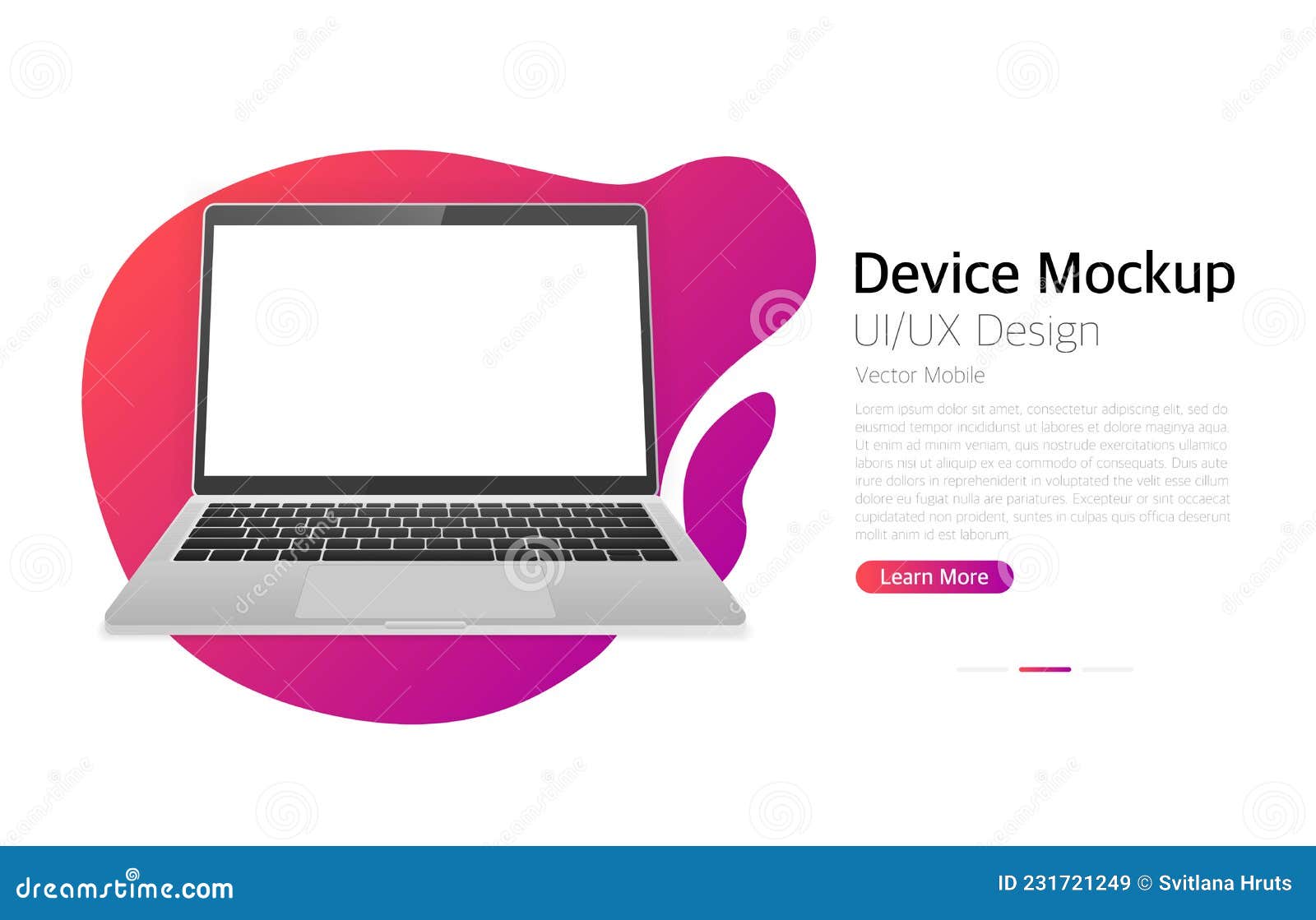 Gray Metallic Laptop Isolated on White. Device Mockup. Silver Metal ...