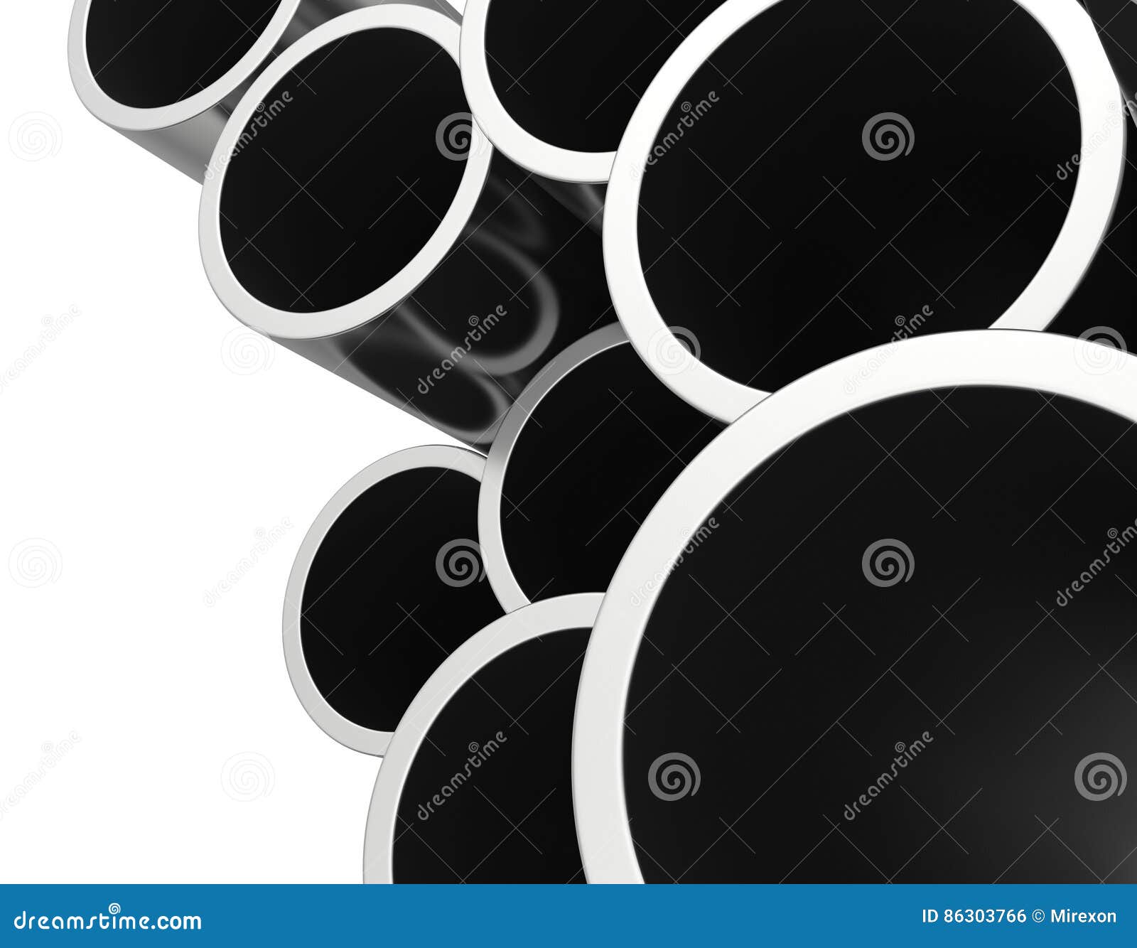Gray metallic pipes stock illustration. Illustration of cylinder - 86303766