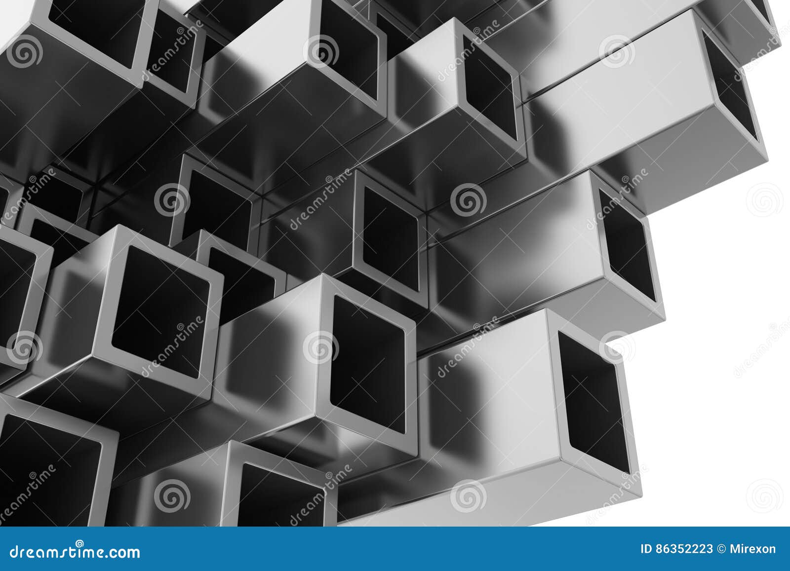 Gray metallic pipes stock illustration. Illustration of background ...