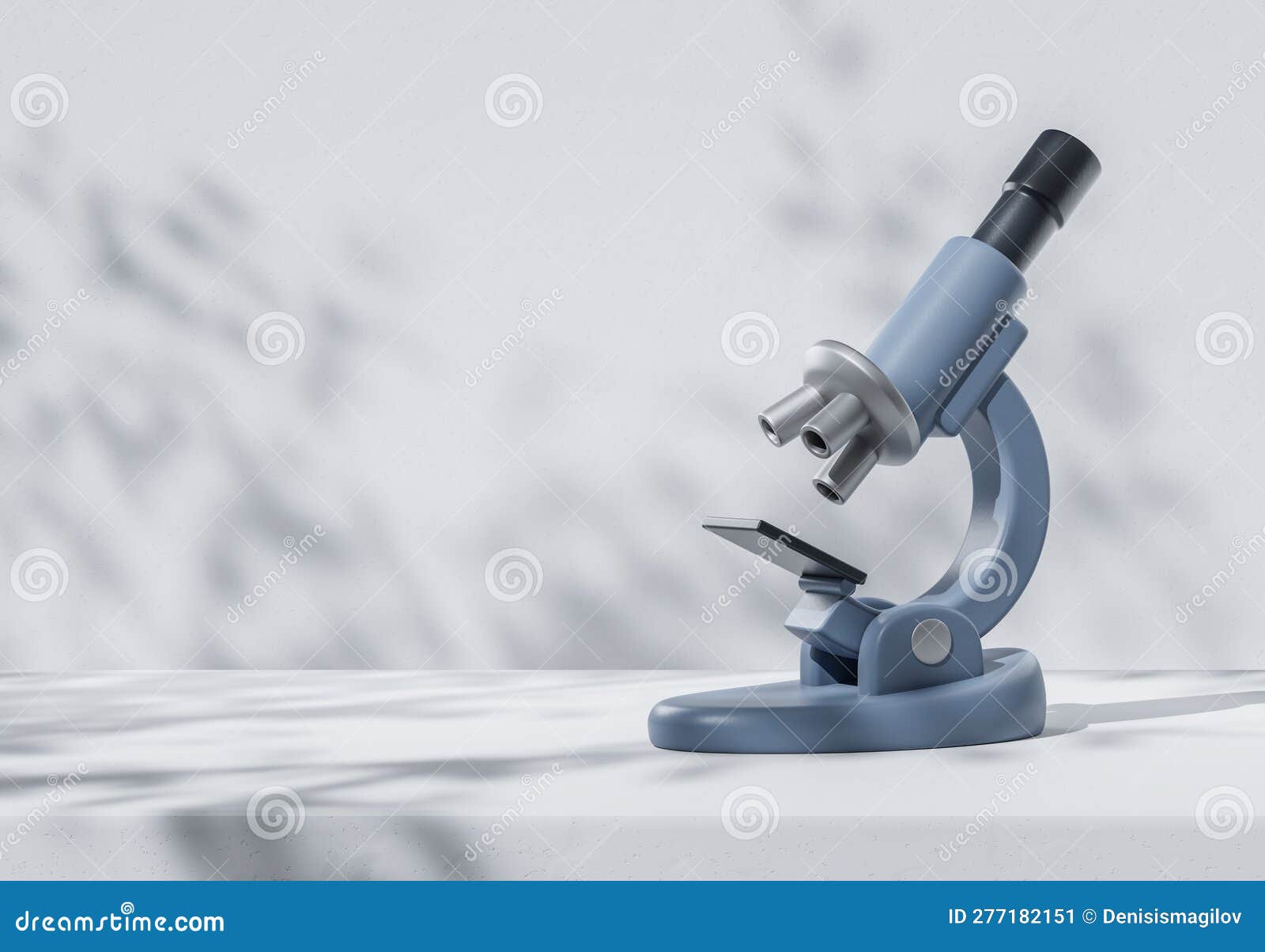 Gray Microscope Over Gray Background Stock Illustration - Illustration ...