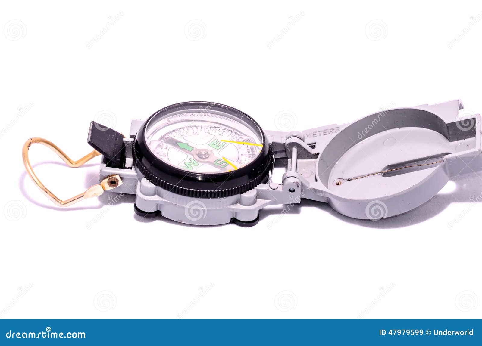 Gray Military Vintage Compass Stock Image - Image of navigation ...