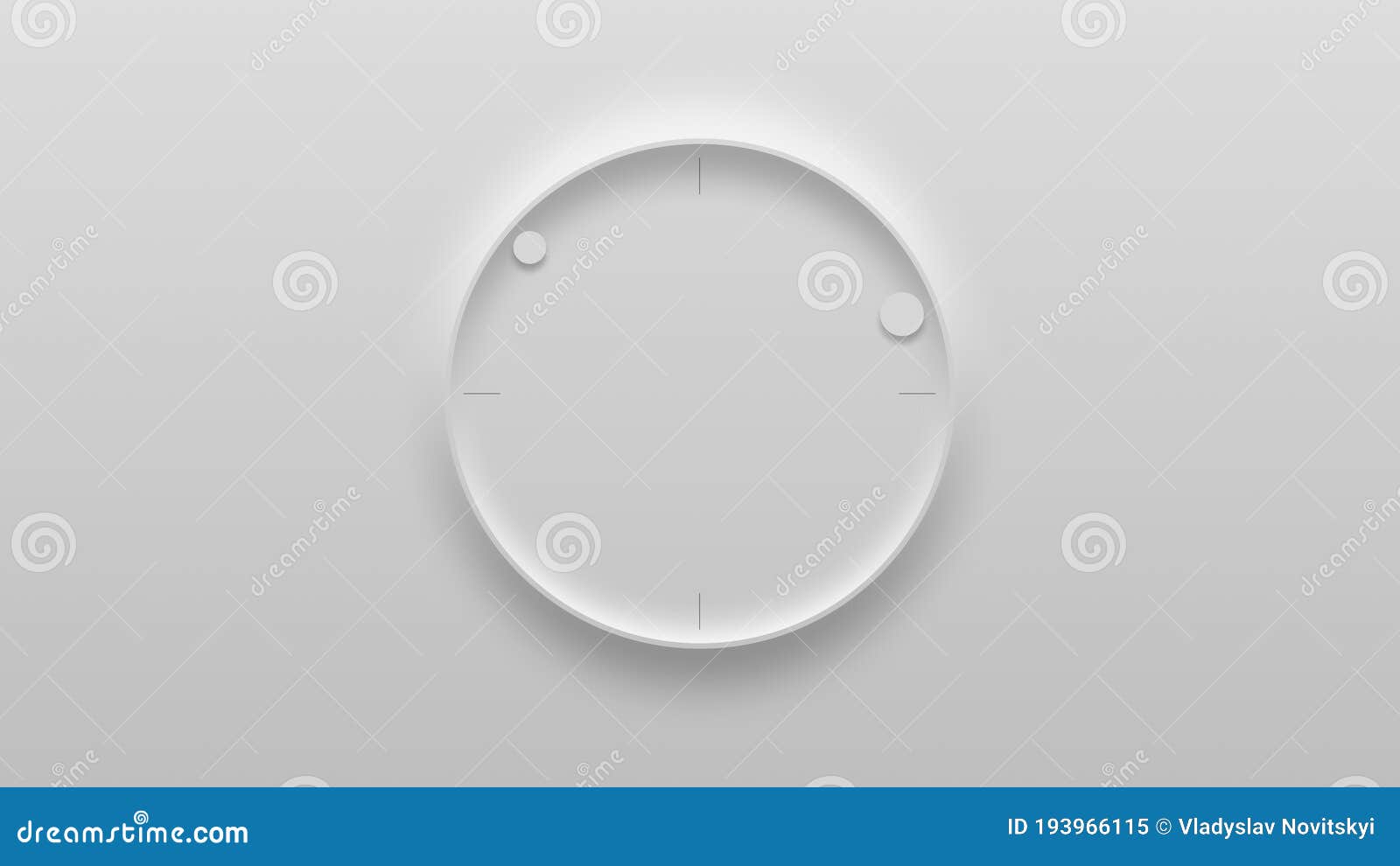 Gray Modern Clock on a Gray Background Stock Illustration ...
