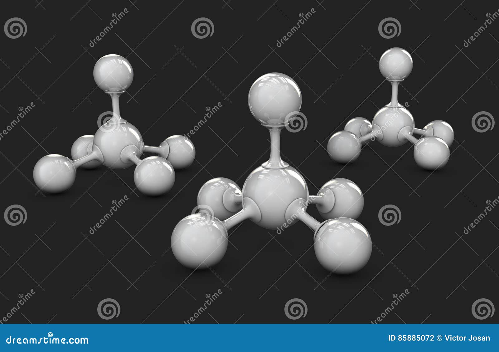 Gray Molecule Structure, Isolated Black Stock Illustration ...
