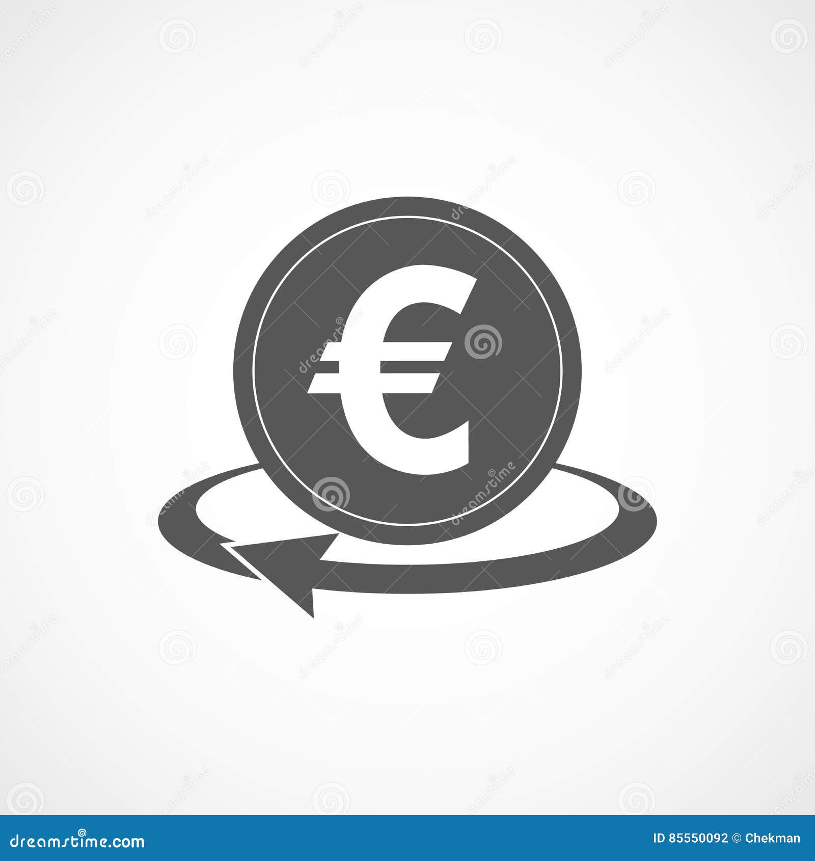 Gray Money Transfer Icon. Vector Illustration Stock Illustration ...