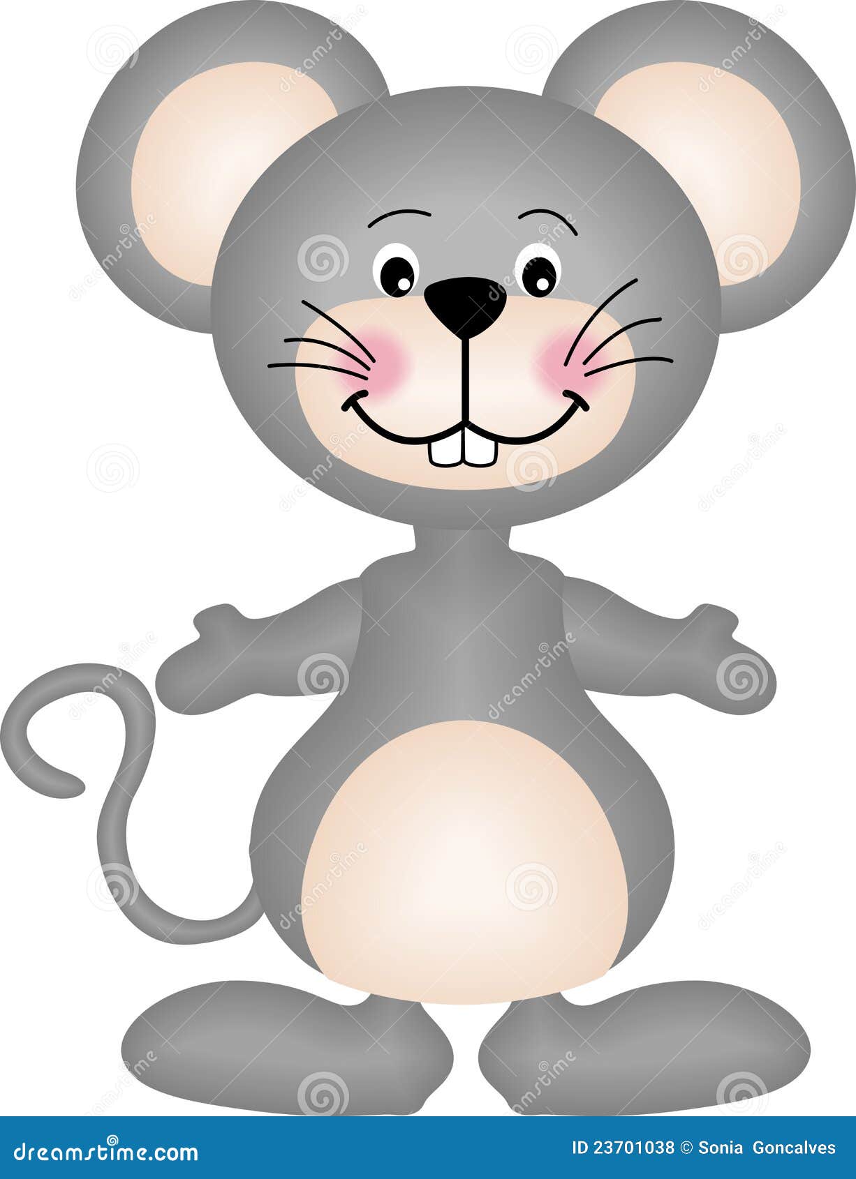 Gray mouse stock vector. Illustration of rodent, mountain - 23701038