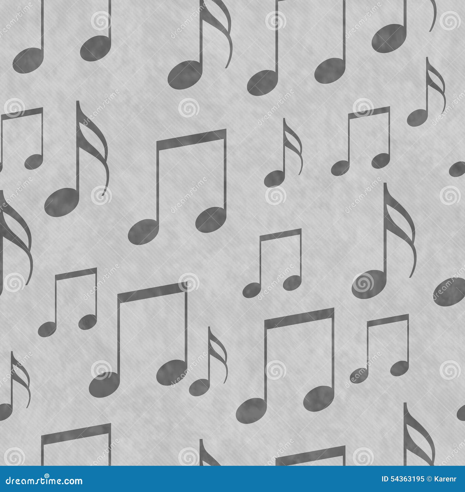 Gray Music Notes Tile Pattern Herhaalt Achtergrond Stock Illustratie ...