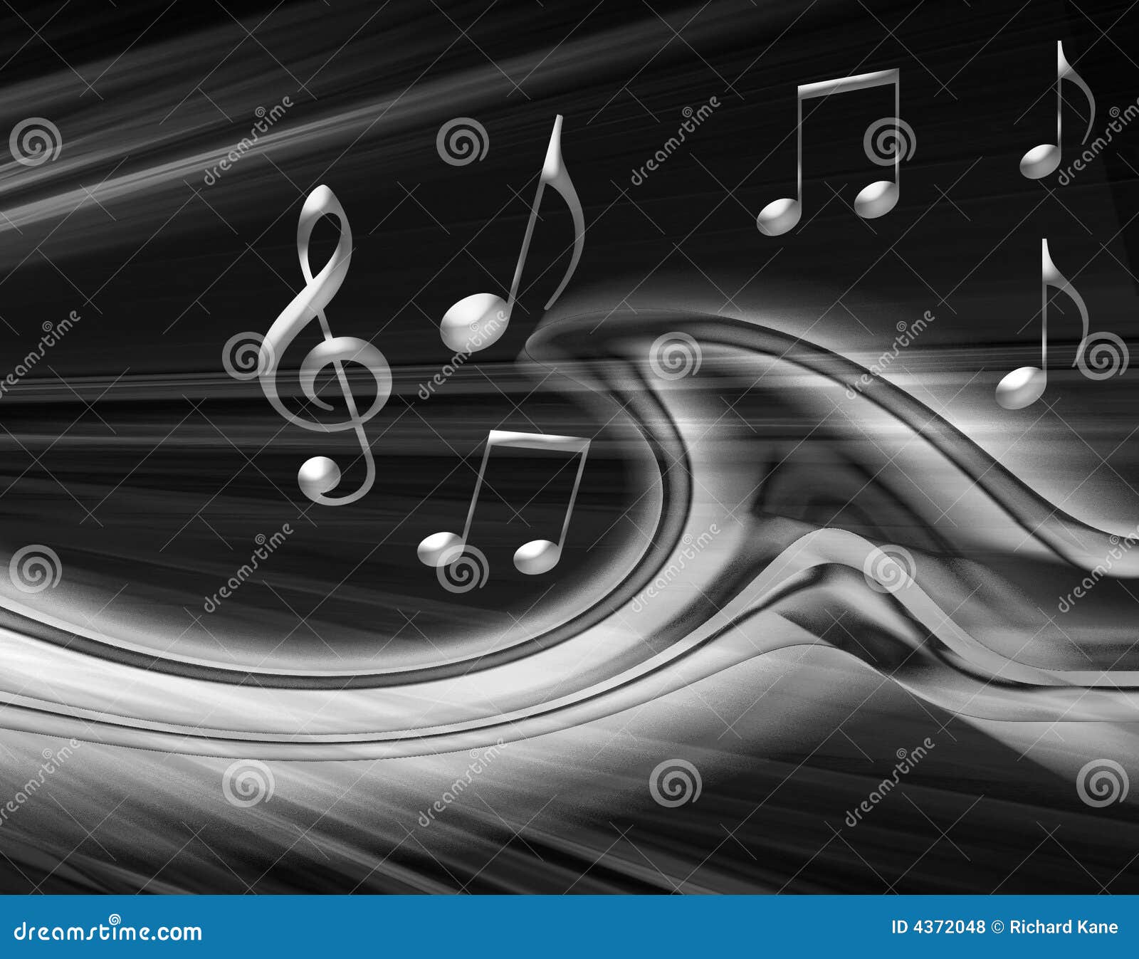 Gray Musical Background stock illustration. Illustration of notes - 4372048