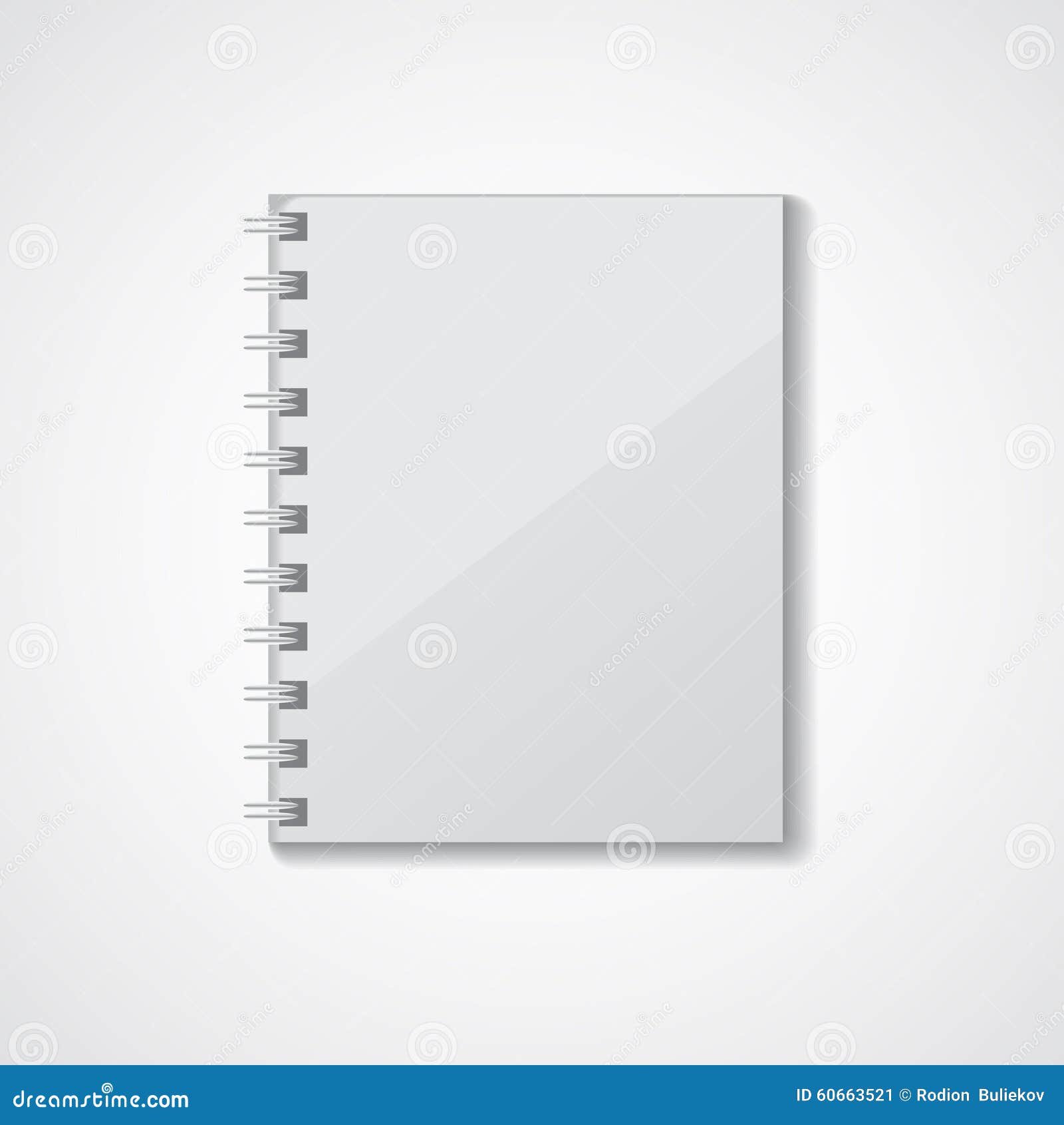 Gray notebook stock vector. Illustration of education - 60663521