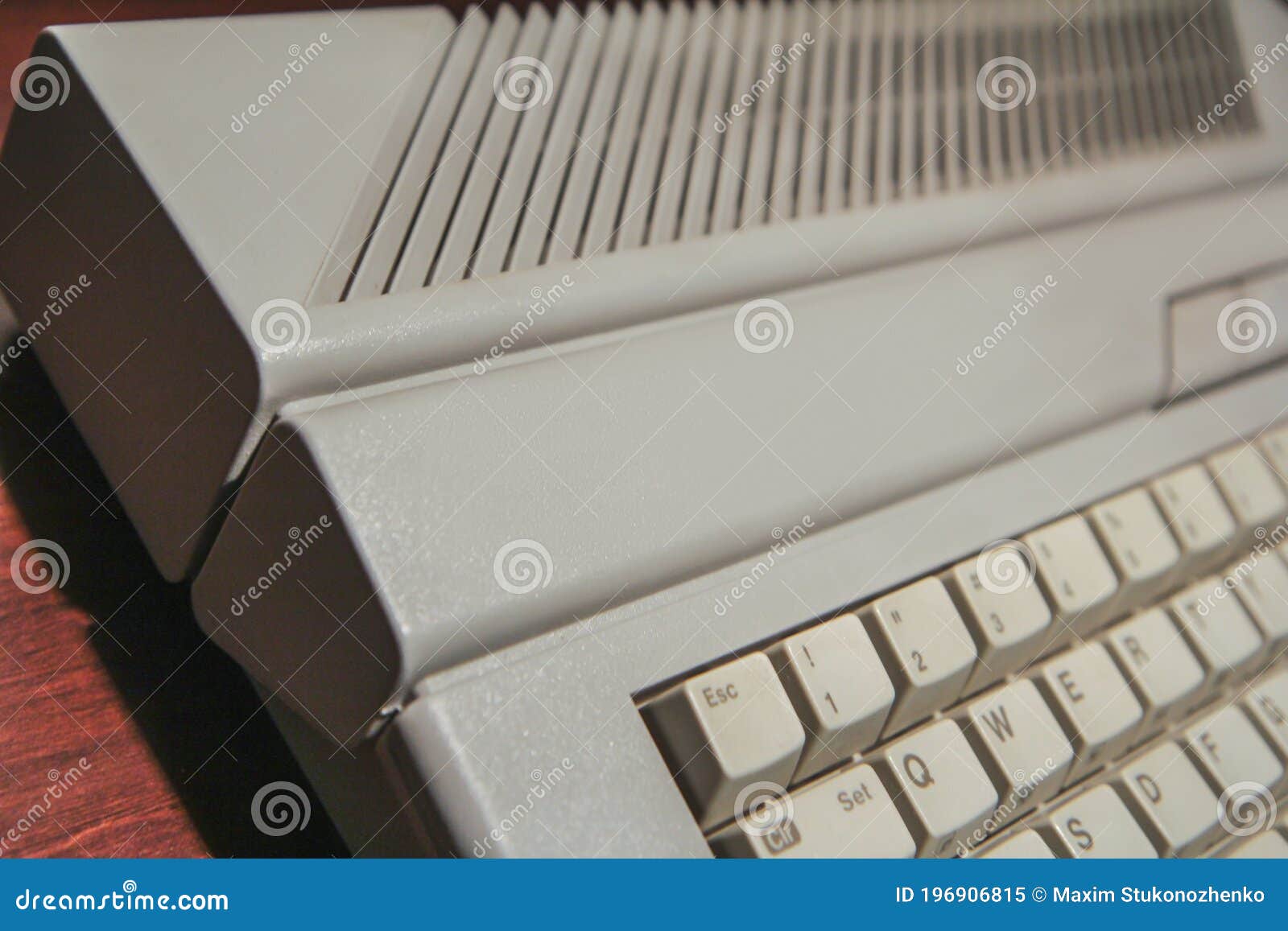 Gray Old Computer Keyboard. Old Office Equipment Stock Image - Image of ...