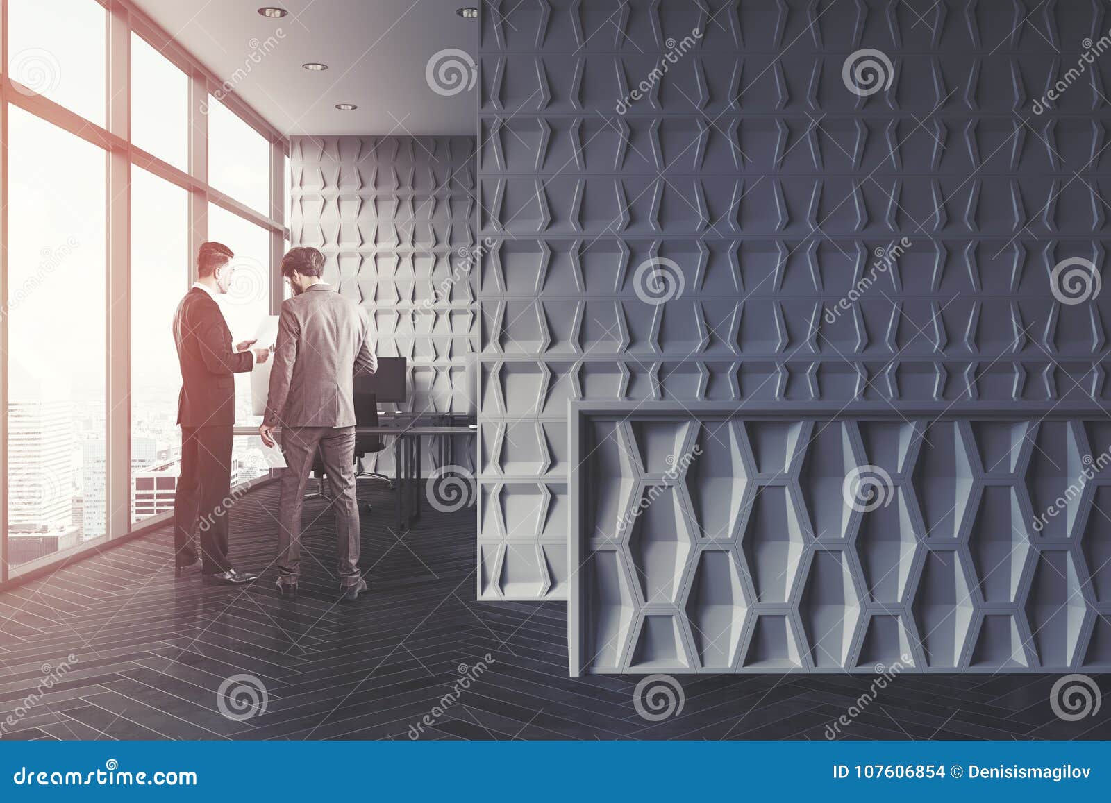 Gray CEO Office, Business People Toned Stock Photo - Image of mock ...