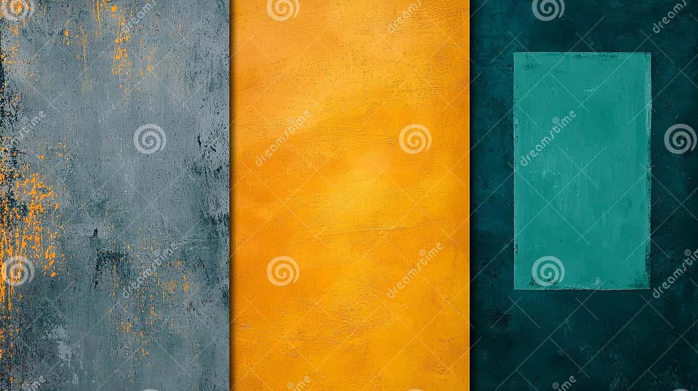 Gray, Orange and Teal Textured Surfaces are Creating a Modern Abstract ...