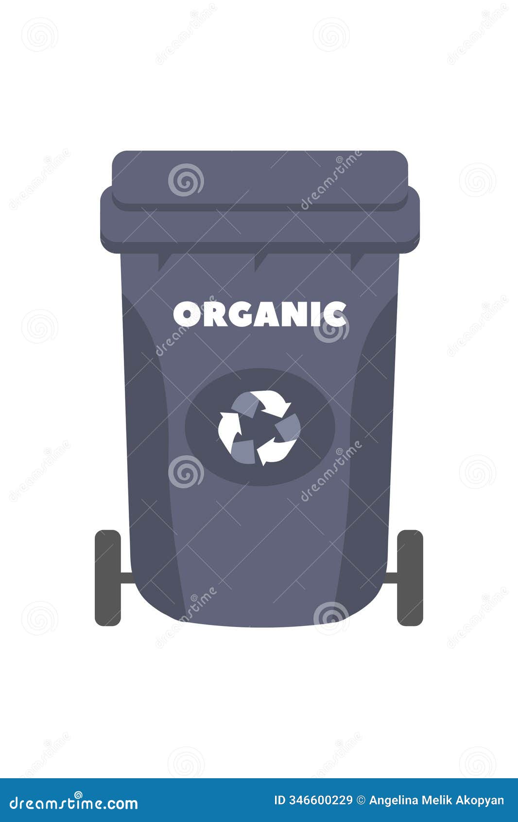 Gray Organic Waste Bin for Composting in an Eco-friendly Environment ...