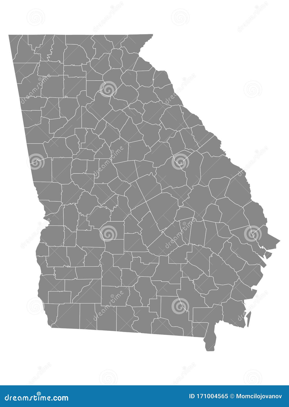 Georgia Counties Map Vector Illustration | CartoonDealer.com #187184046