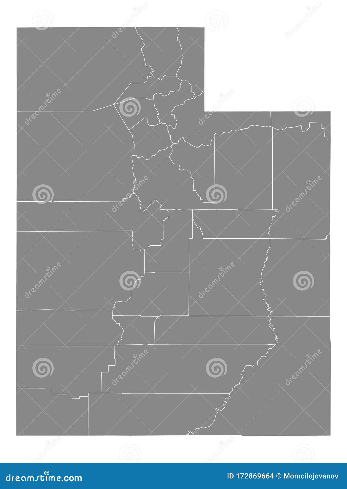 Utah Counties Map Royalty-Free Stock Image | CartoonDealer.com #174550804