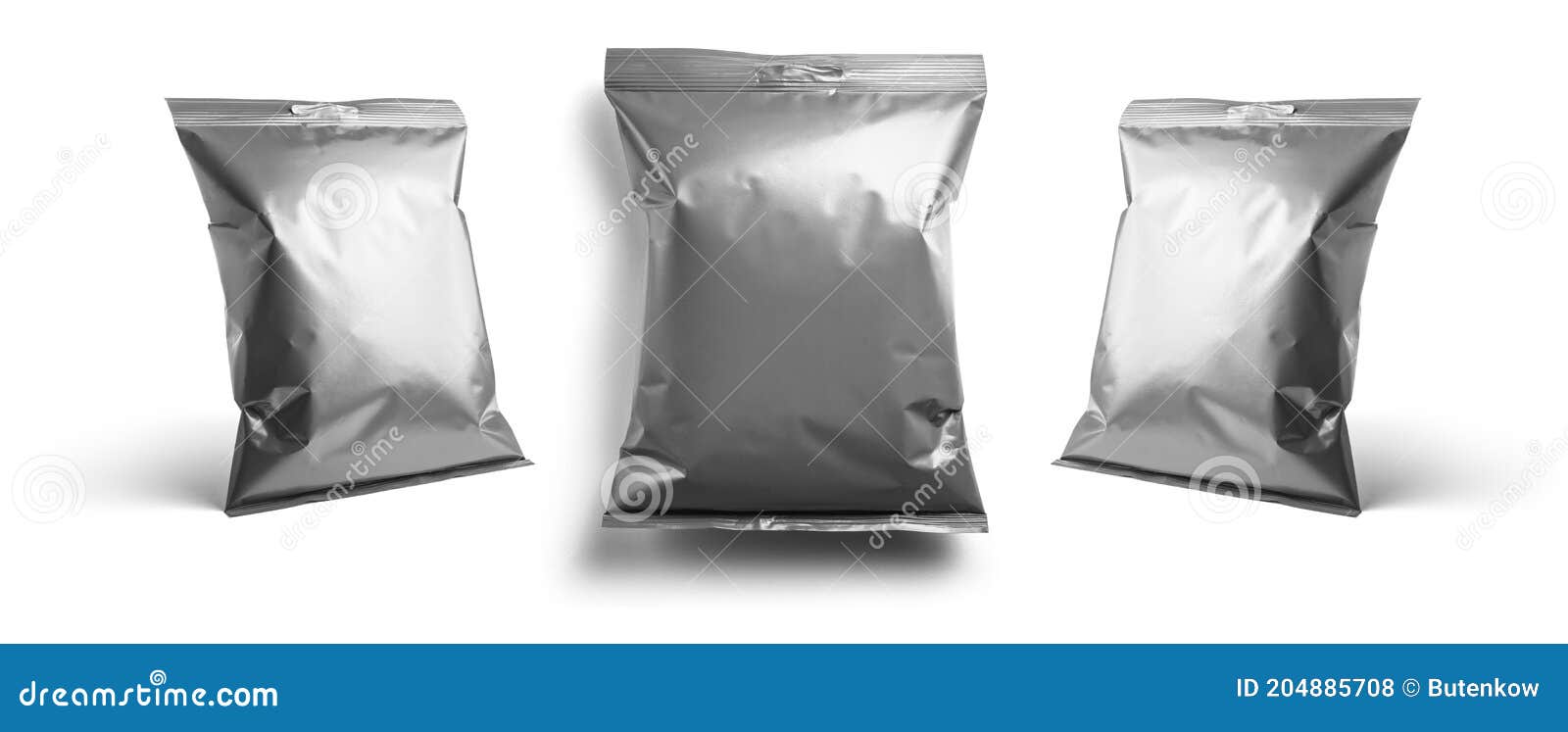 Gray Packaging Template for Your Design. in Different Angles on a White ...