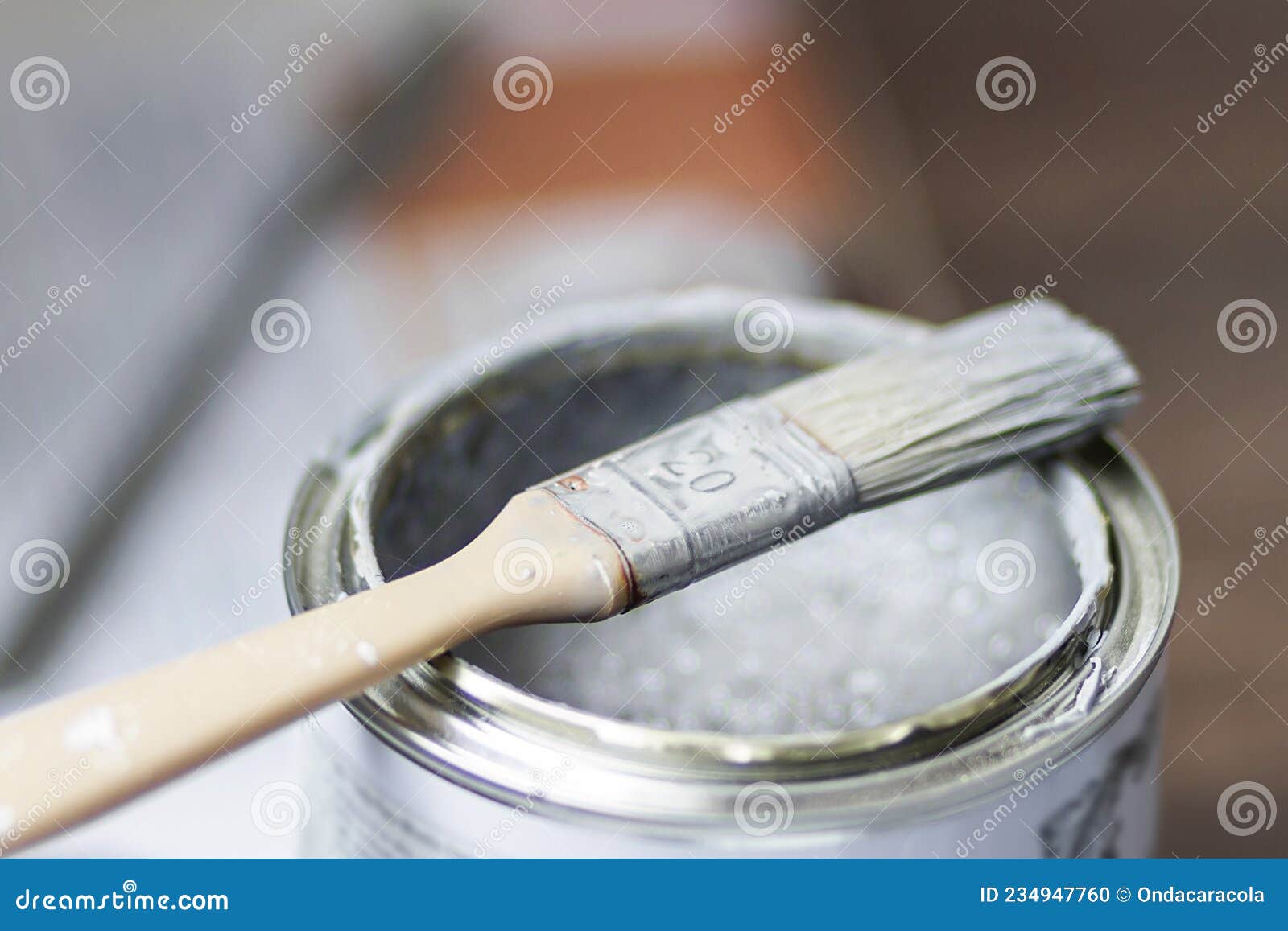 Gray paint brushes stock photo. Image of method, gold - 234947760