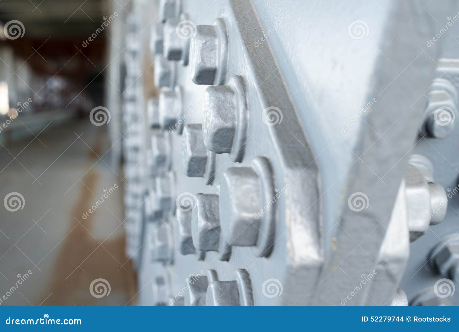 Gray Painted Hexagonal Bolt Heads Stock Photo - Image of industrial ...