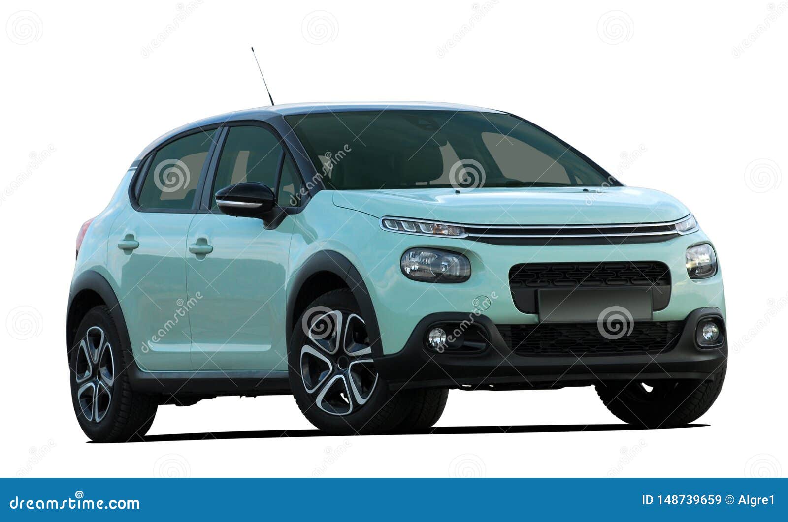 Gray Passenger Car on a White Background Stock Image - Image of diesel ...