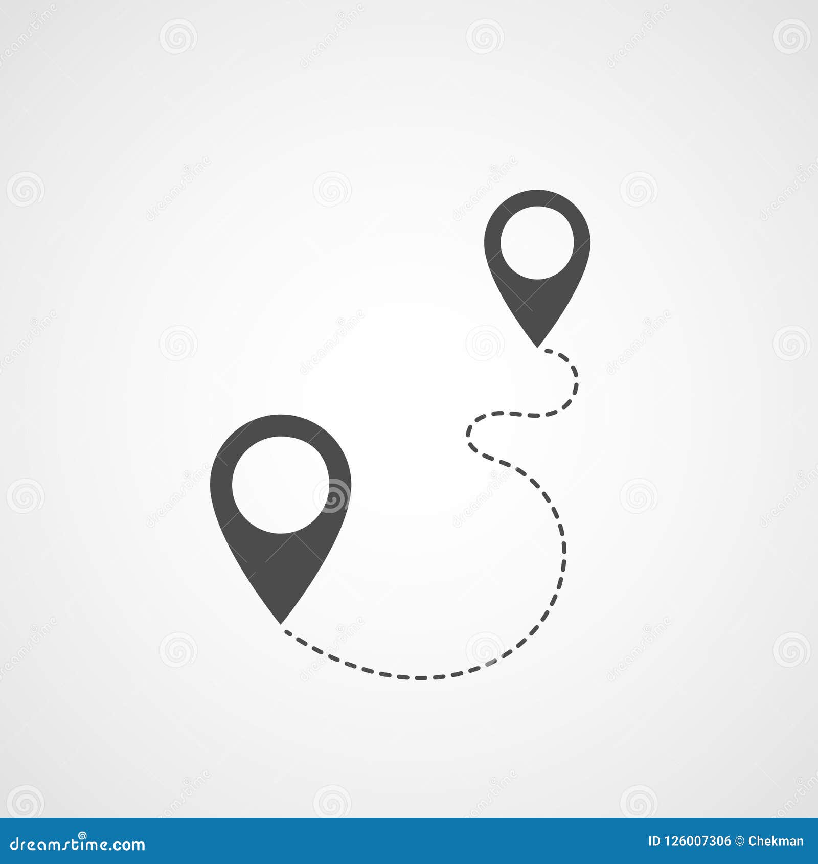 Gray Path Icon. Vector Illustration Stock Illustration - Illustration ...