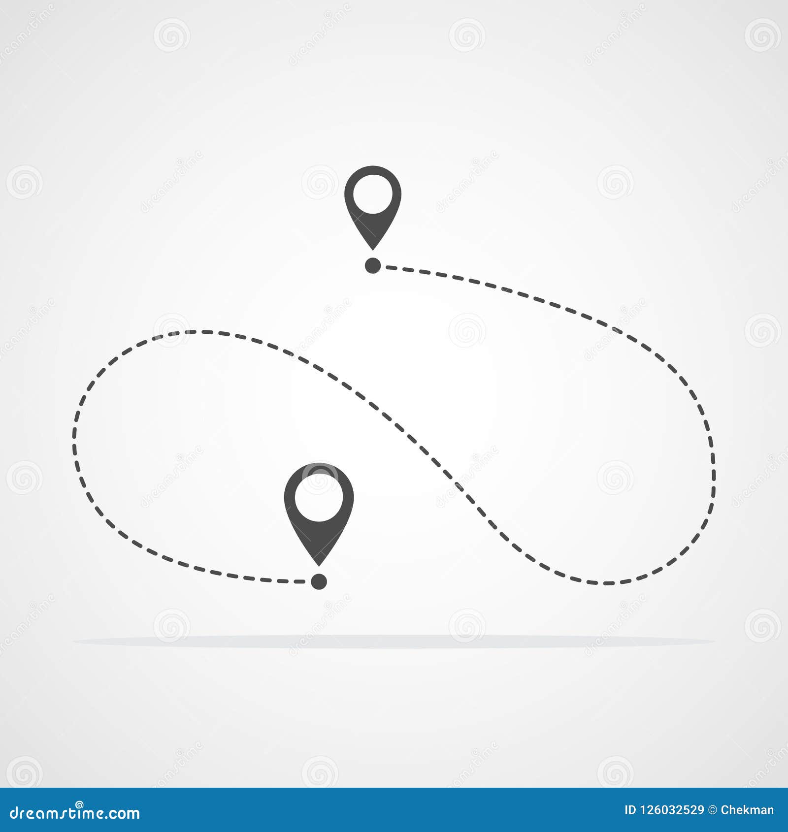 Gray Path Icon. Vector Illustration Stock Illustration - Illustration ...