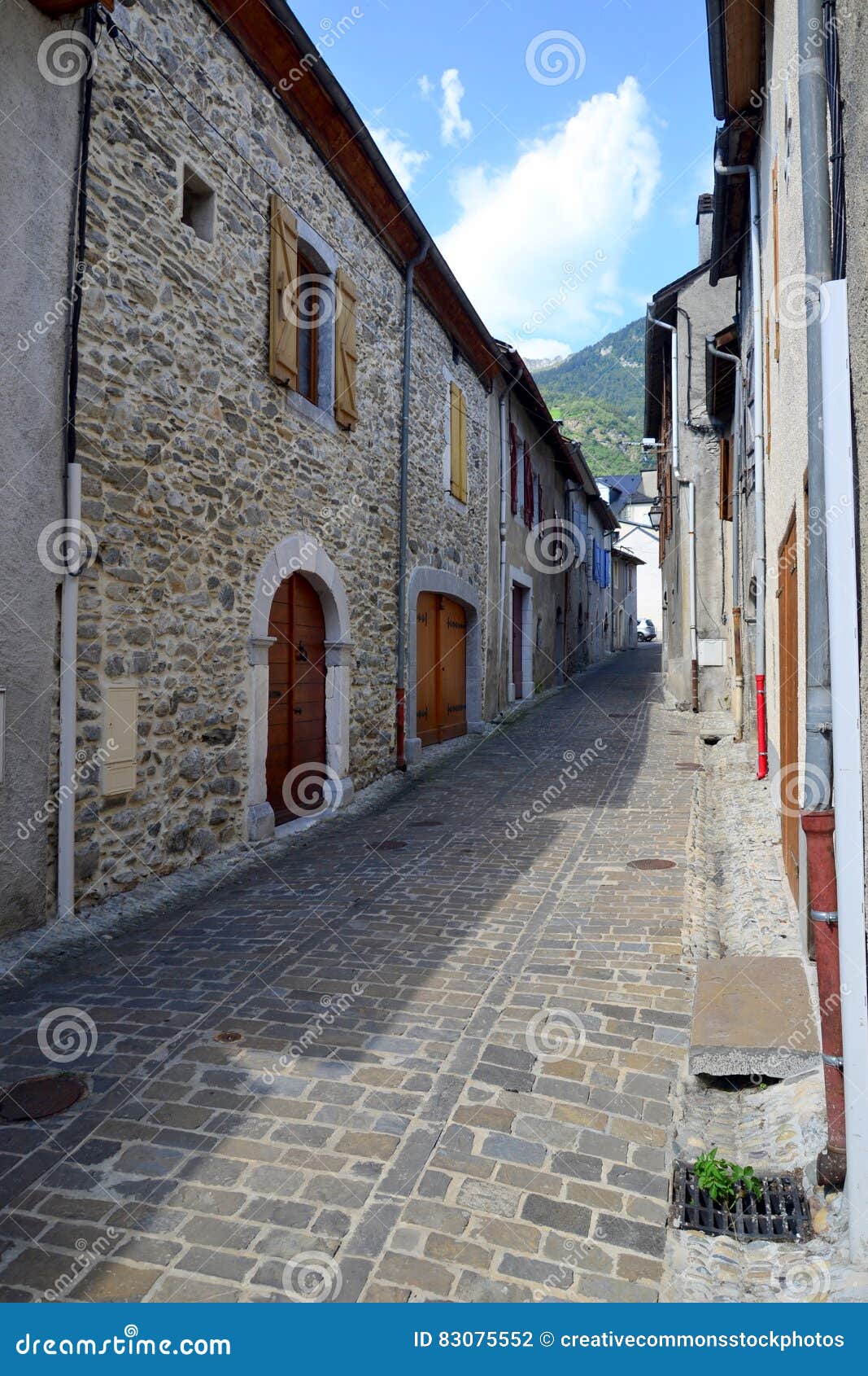 Gray Pathway Surrounded by Houses Stock Photo - Image of alley ...