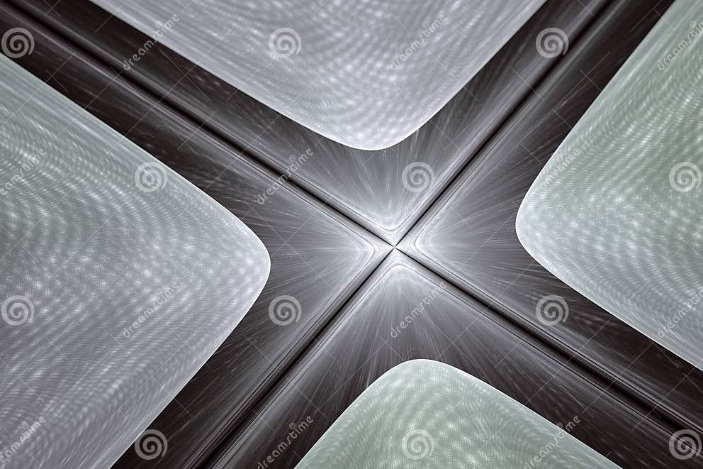 Gray Pattern of Curved Wave Corners on a Black Background. Stock ...
