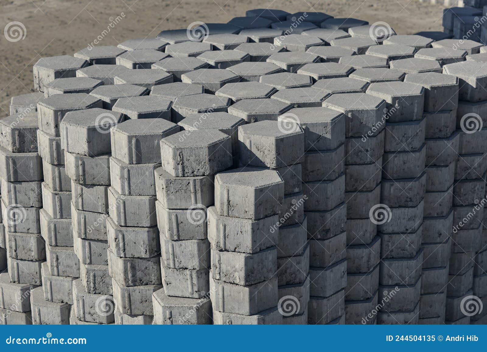 Gray Pavement Bricks for Pavement Road. Stack Paving Stones Stacked in ...
