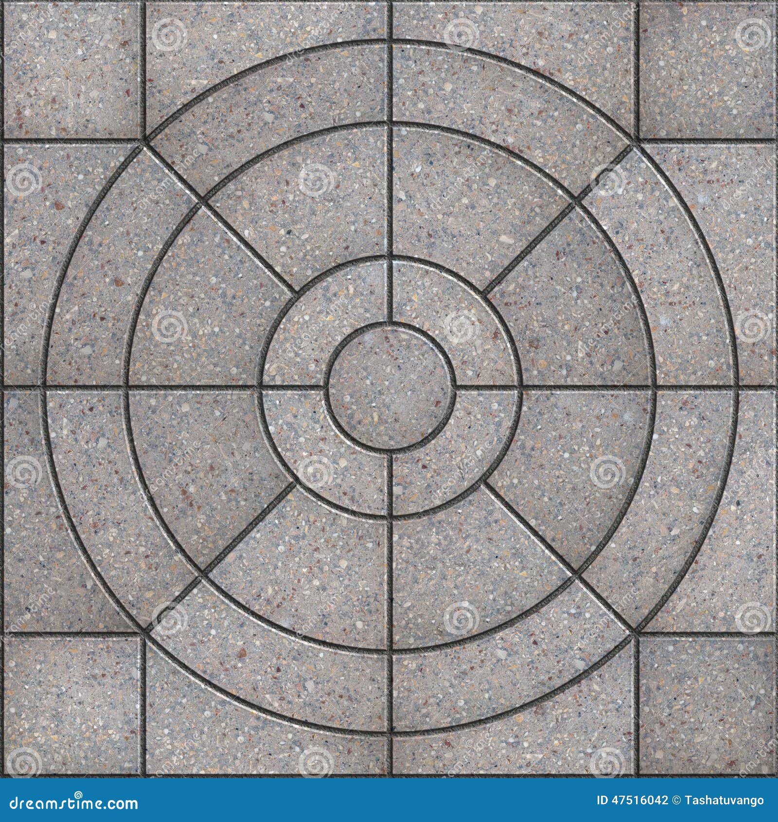 Gray Pavement Slabs in the Form of Circles. Stock Photo - Image of ...