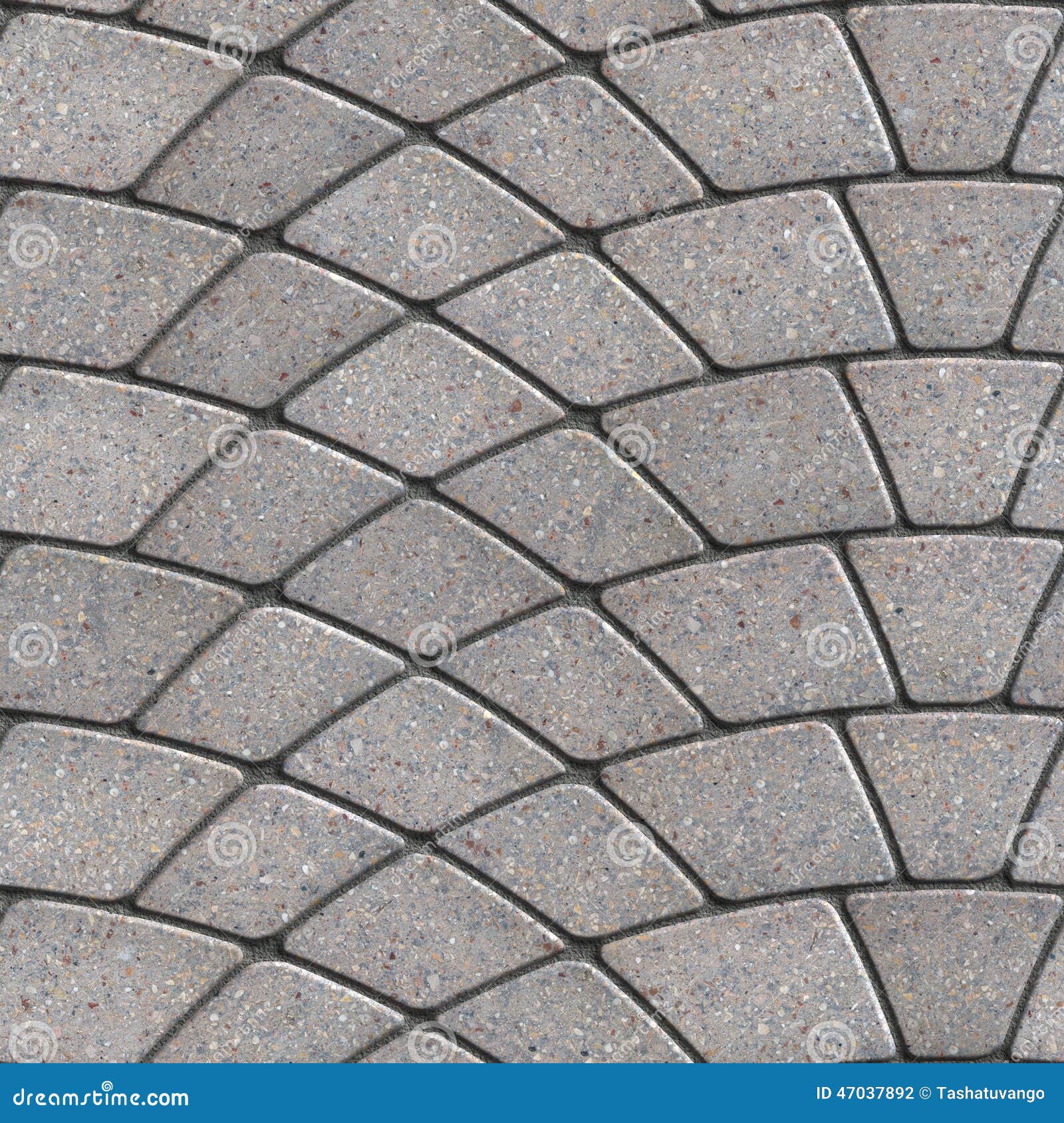 Gray Paving Slabs Laid As Semicircle. Stock Illustration - Illustration ...