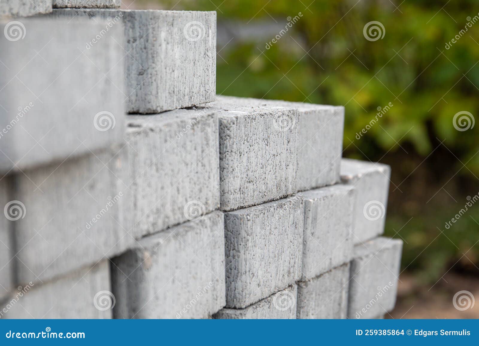Gray Paving Stones Piled Up in a Big Pile. Construction Site Stock ...