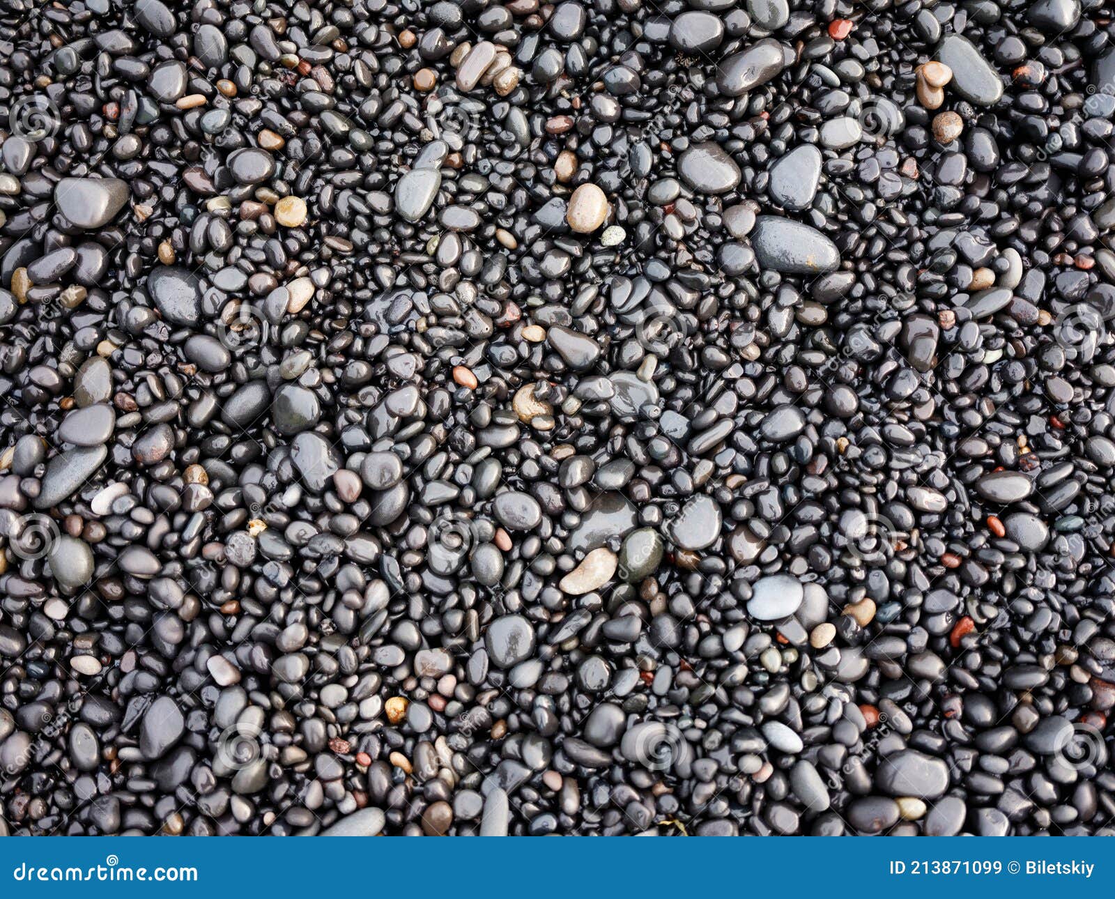 Gray Pebbles As a Background in the Iceland Sea Shore. Abstract ...