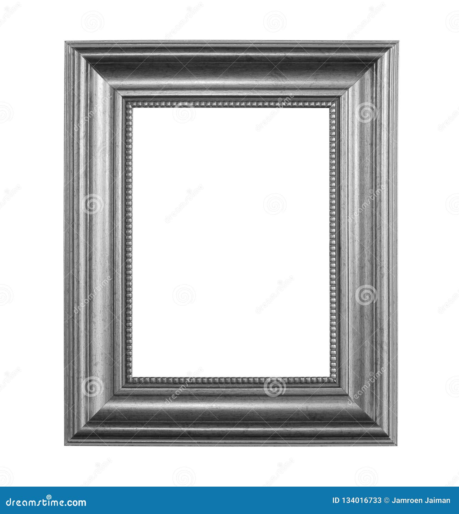 Gray Picture Frame Isolated on White Background with Clipping Pa Stock ...