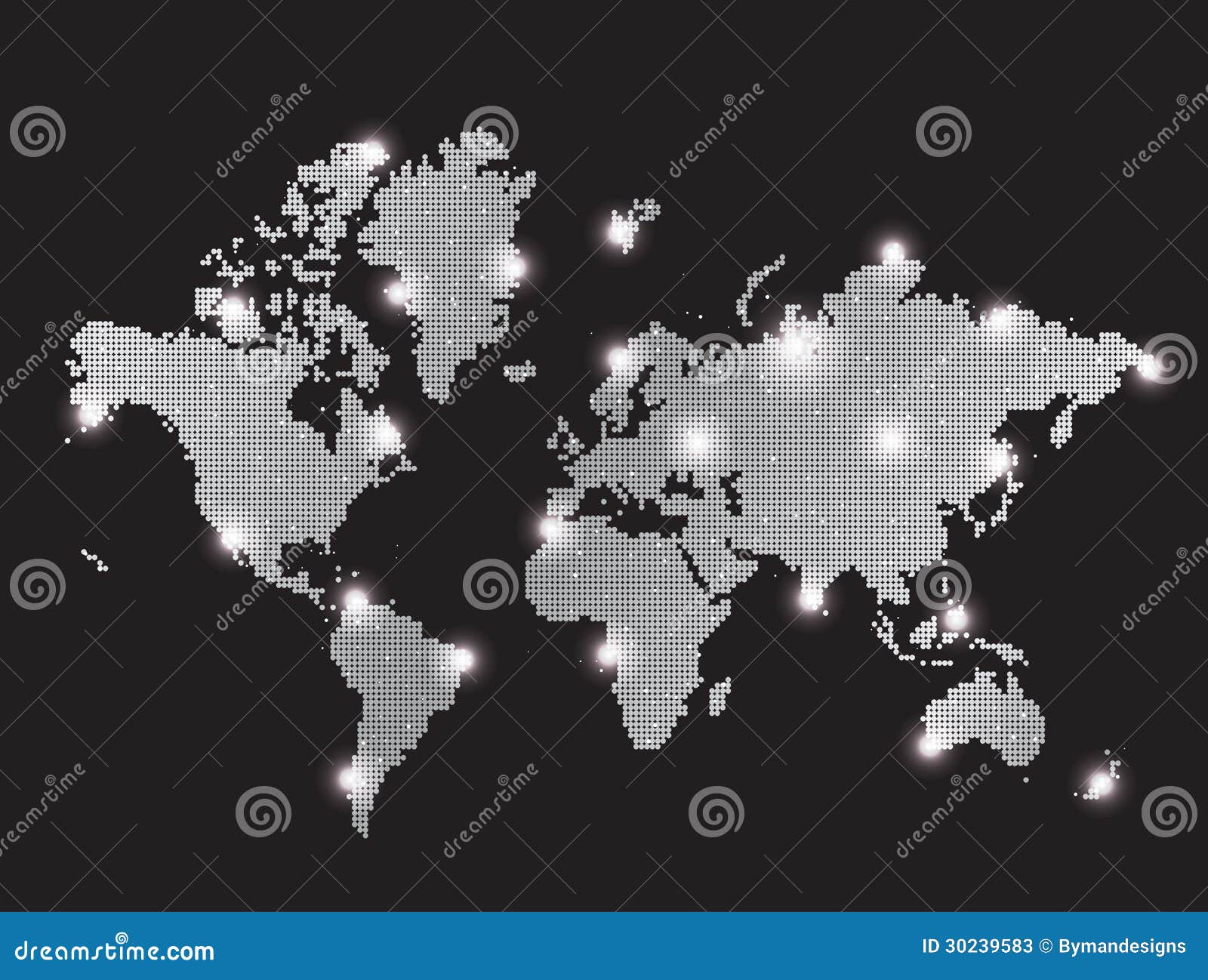 Pixel Art World Map Like Geo Location Vector Illustration ...