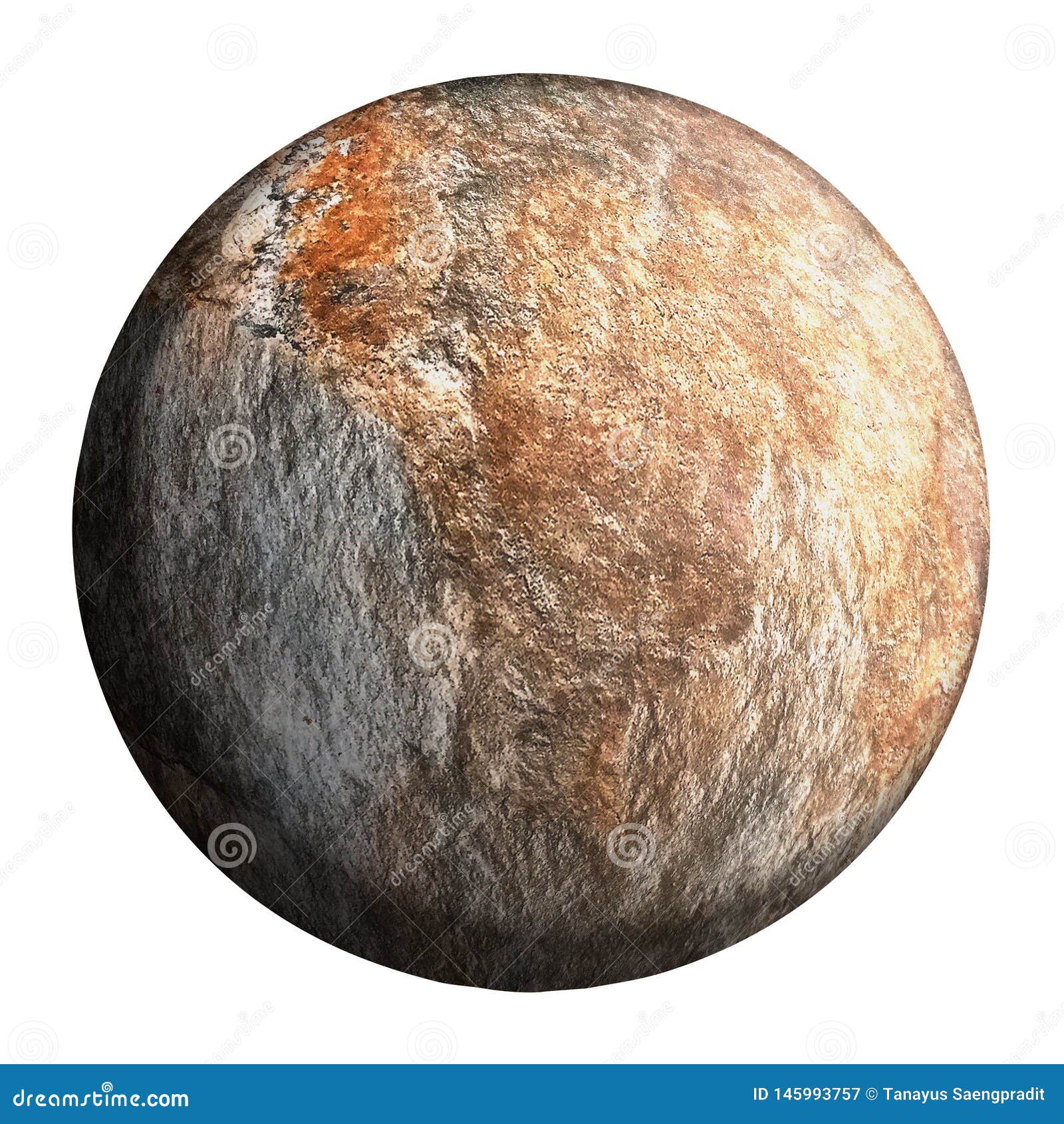 Gray Planet Isolated and Add Clipping Path Stock Illustration ...