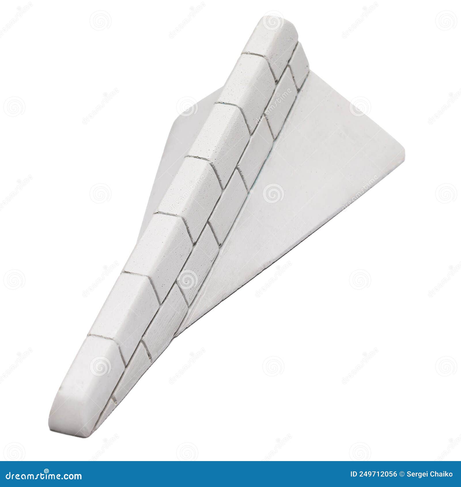 Gray Plaster Ramp with Three Sides for Fingerboarding, Isolated on a ...