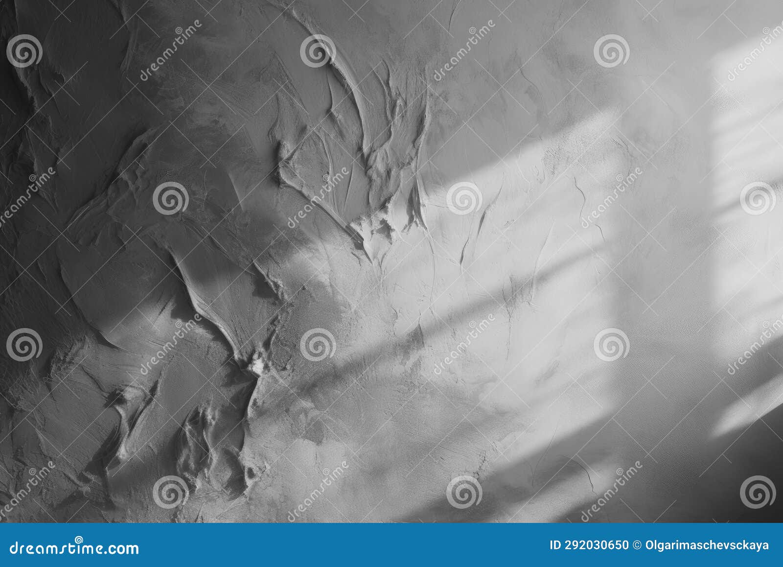 Gray Plaster Wall with Shadows from Sunlight. Abstract Background for ...