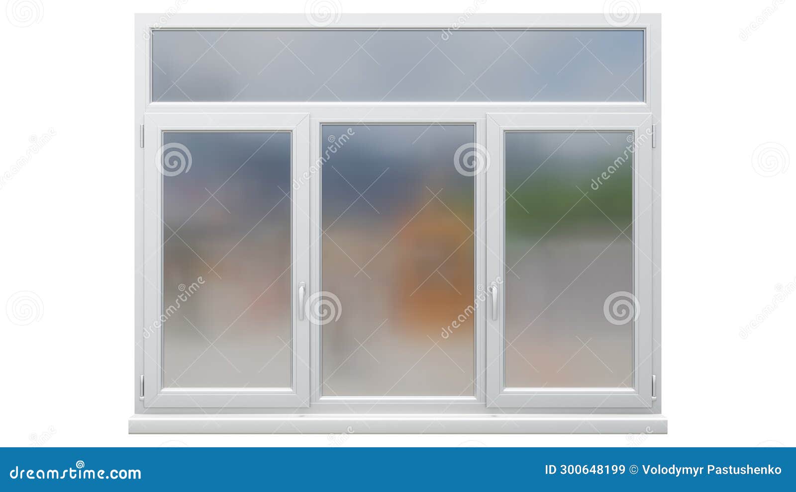 Gray Plastic Euro Window on Isolated Background Stock Illustration ...